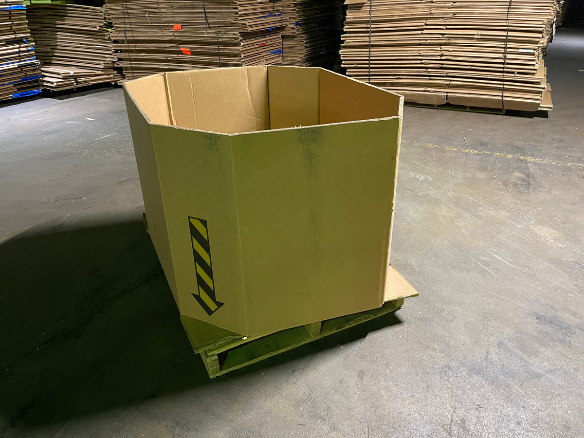 Used 48x40x30 Triple Wall Short Bottom Octagon Gaylord Box , Shipping ...